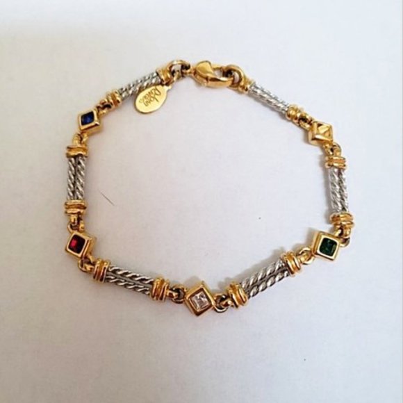 Joan Rivers | Jewelry | Joan Rivers Silver And Gold Gemstone Bracelet ...